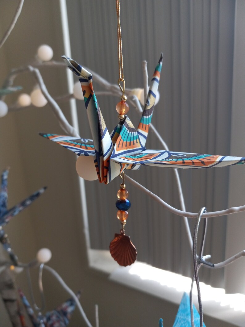 Set of 5 Origami Crane Ornaments - Etsy