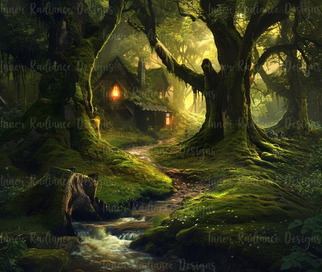 Cottagecore Enchanted Forest Tapestry Aesthetic, Green Indie Room Decor ...