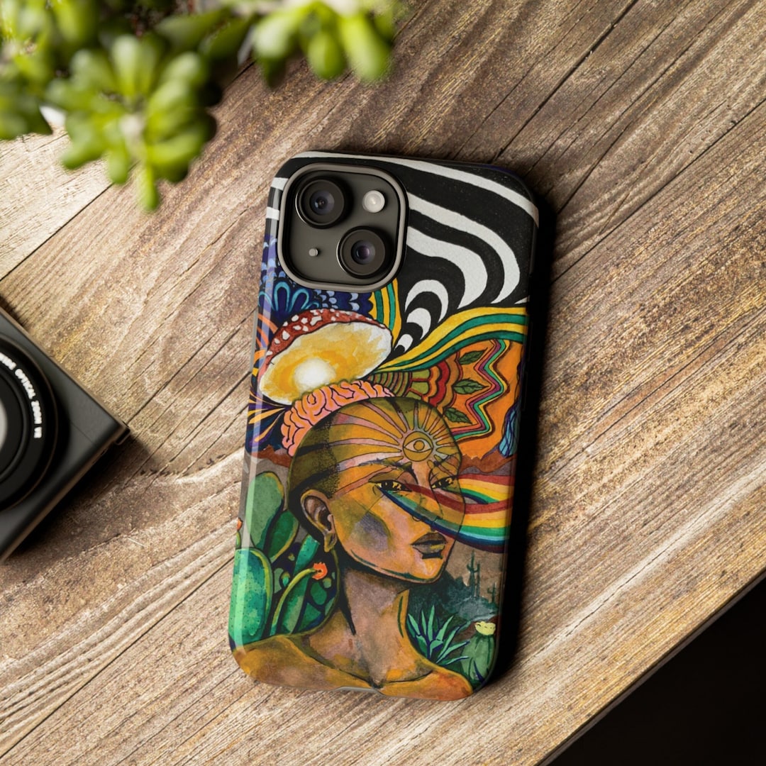 Weirdcore Psychedelic Phone Case, Cool Aesthetic Phone Case ...
