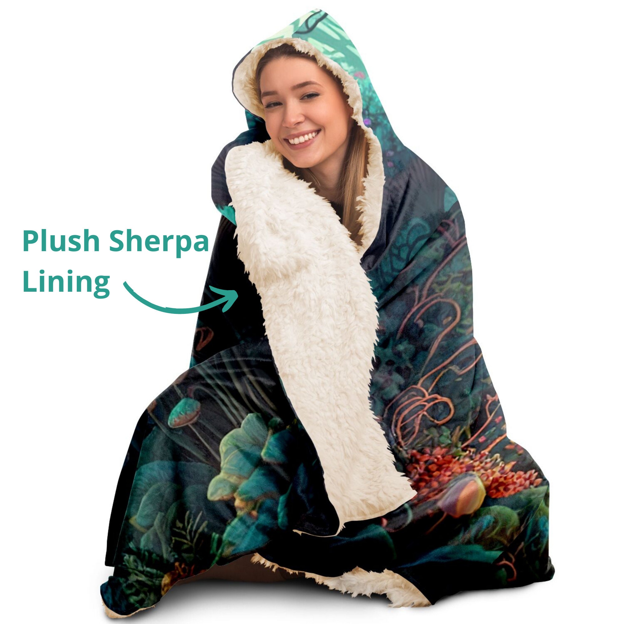 Fairycore Enchanted Forest Wearable Hooded Blanket, Cottagecore ...