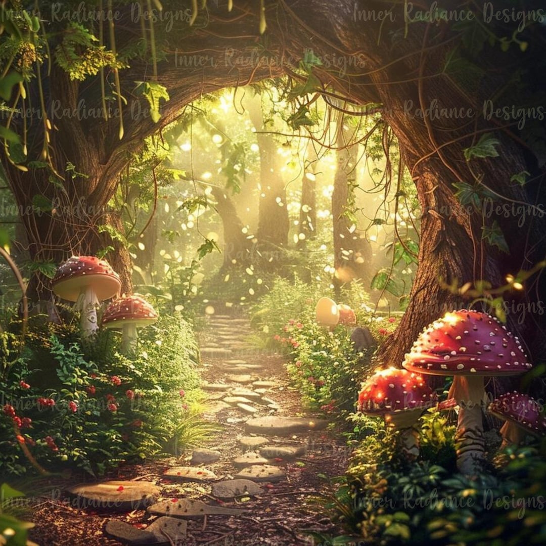 Cottagecore Enchanted Forest Tapestry, Indie Room Mushroom Decor, Large ...