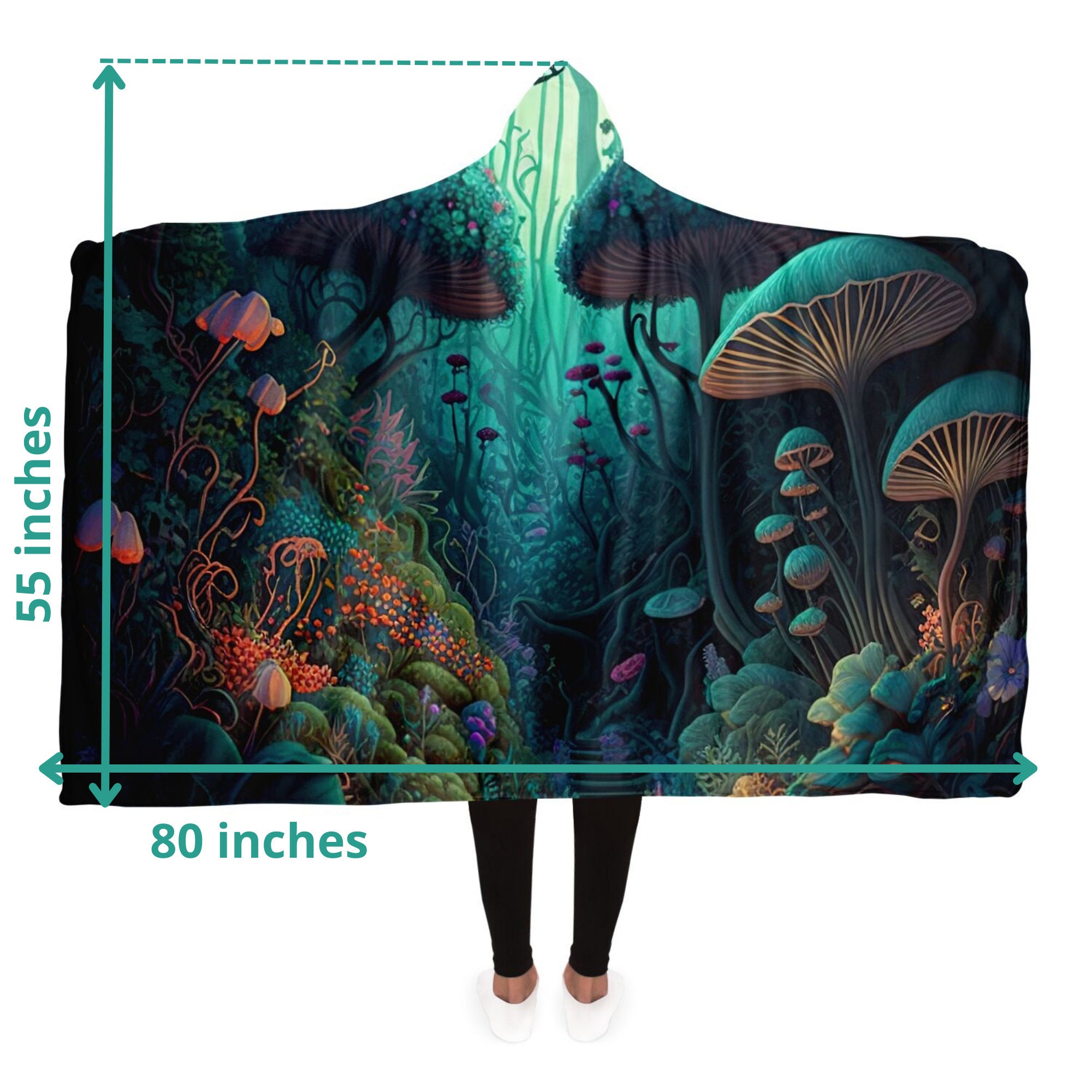 Fairycore Enchanted Forest Wearable Hooded Blanket, Cottagecore ...