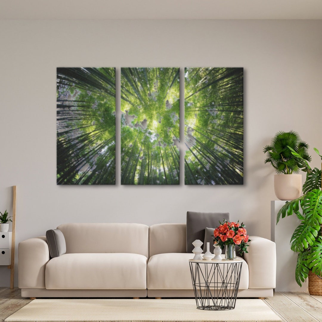 Forest Wall Art 3 Piece Canvas Set, Nature Print Gallery Wall Set, 3 ...