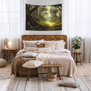 Enchanted Forest Tapestry, Indie Room Decor, Large Wall Tapestry ...