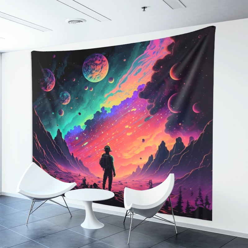 Psychedelic Tapestry - Etsy