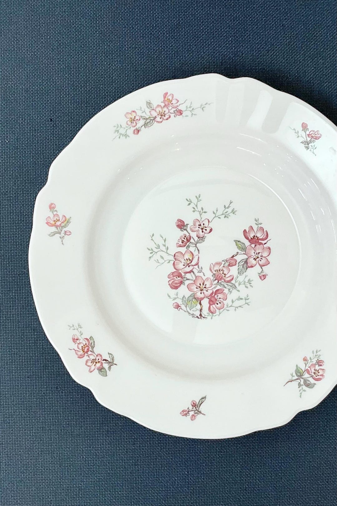 Vintage Plate Pink Floral Plates Arcopal Florentine Dinner Set Serving ...