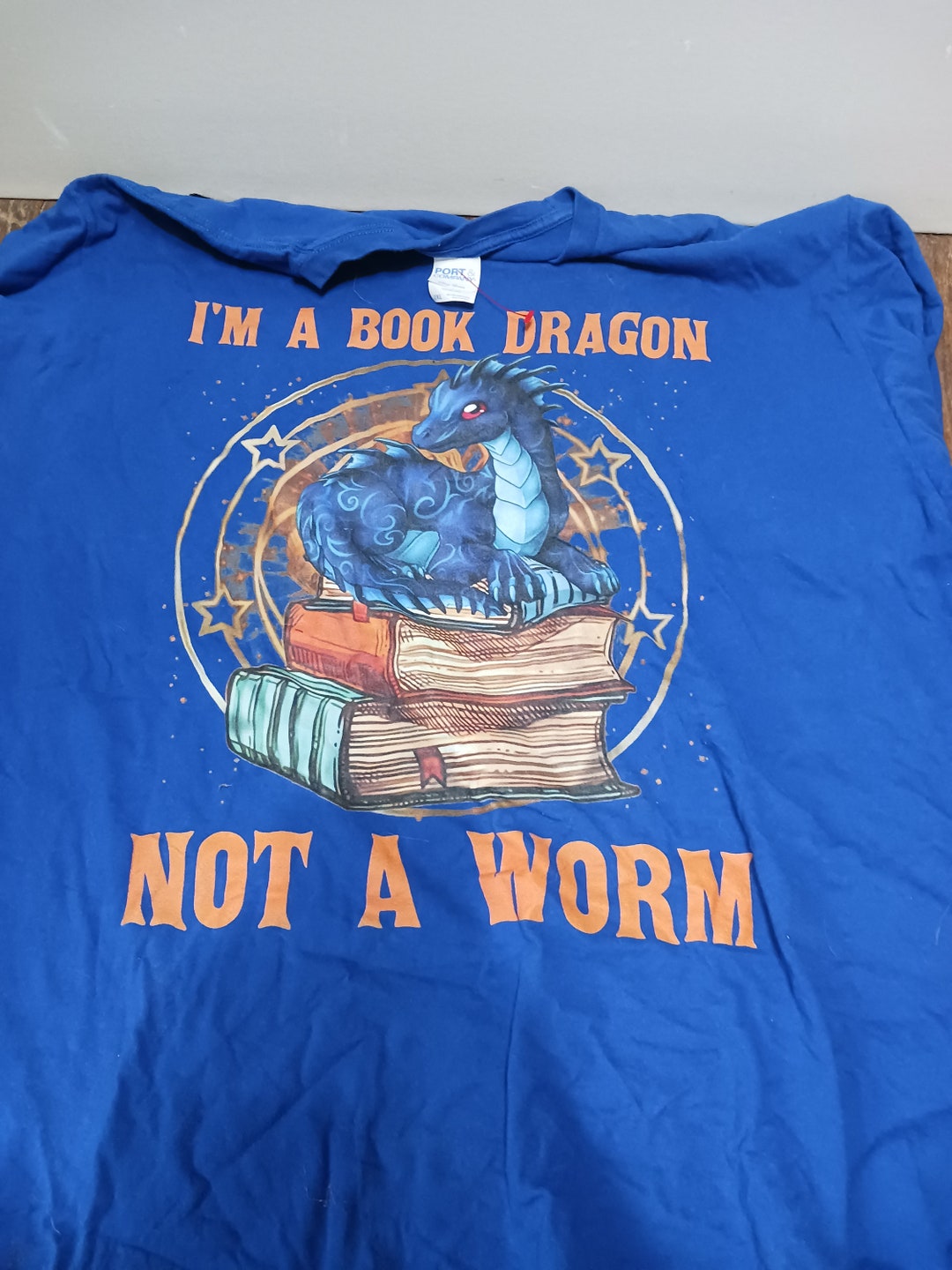Port and Company I Am a Book Dragon Not a Worm 2XL - Etsy