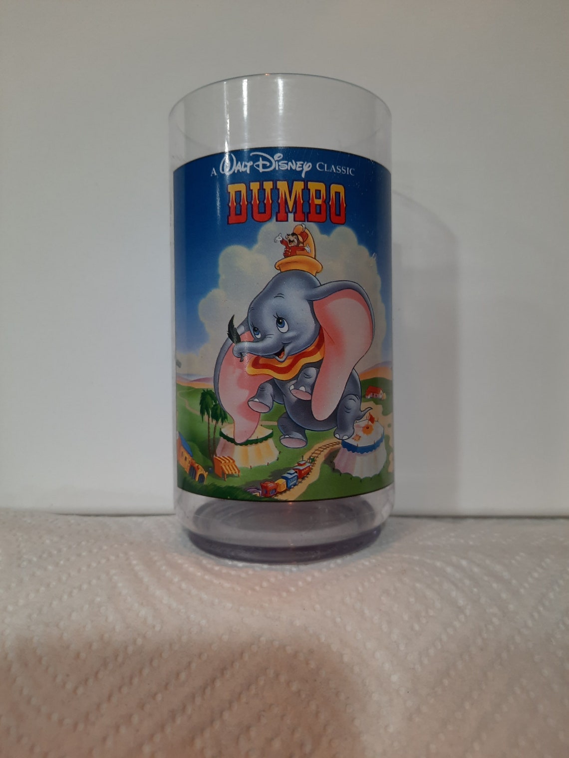 Disney Burger King Glass Dumbo Plastic Cup 1994 Collector Series 7 90s ...