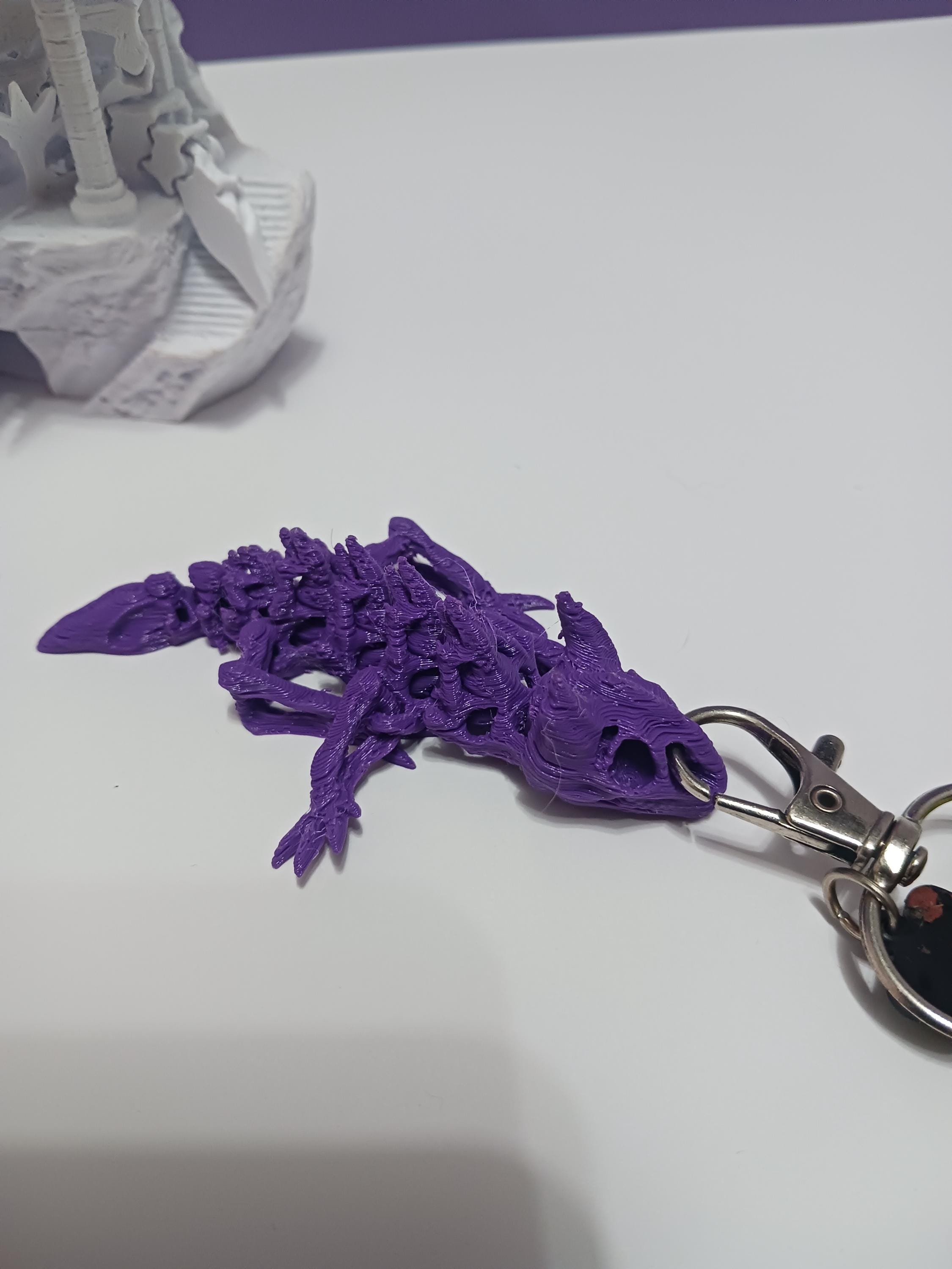 Skeleton Dragon Keychain 3d Printed - Etsy