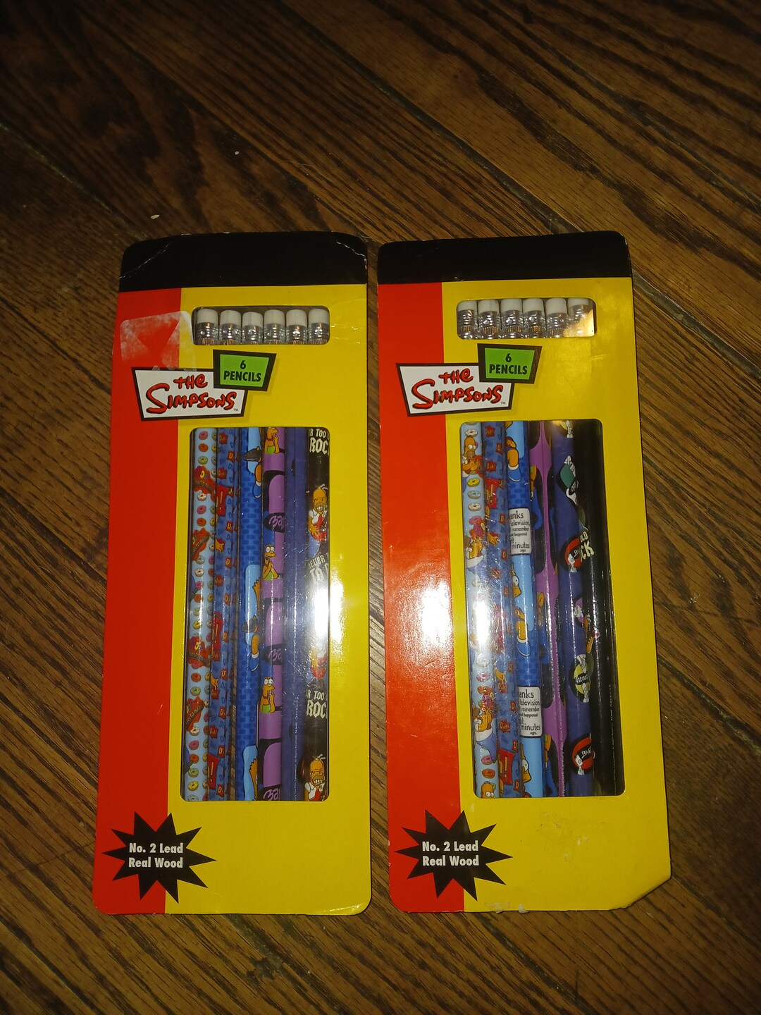 The Simpsons Novelty Pencils Box Set of 6 NEW NIP - Homer Bart Marge - Etsy