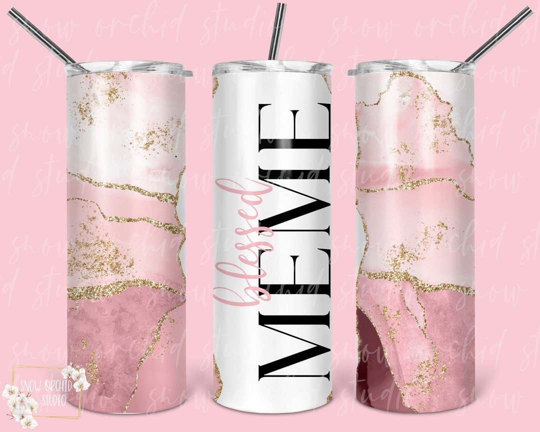 Blessed Meme Agate Tumbler PNG: Seamless 20oz Design (digital Download ...