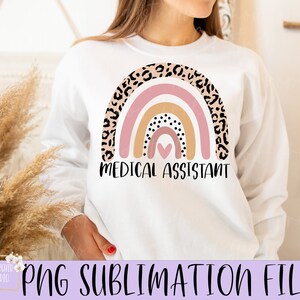 Medical Assistant Sublimation PNG, Medical Assistant Rainbow ...