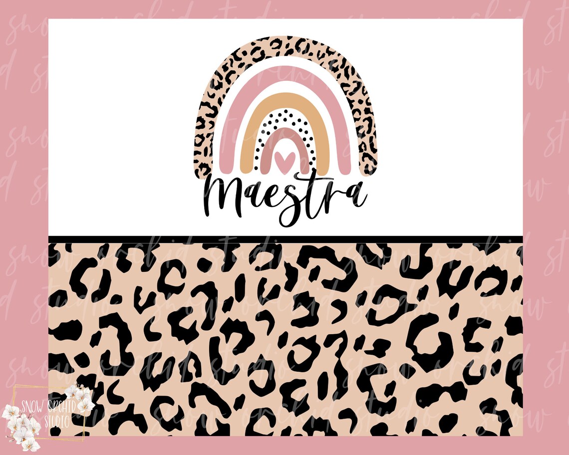 Maestra Rainbow 20oz Tumbler PNG Seamless Tumbler File - Etsy