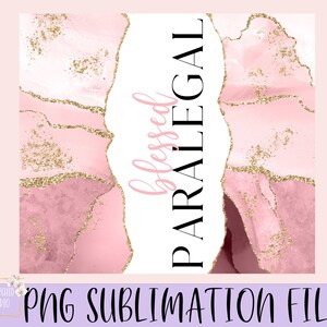 Paralegal Tumbler PNG: Floral Agate Design, 20oz Skinny Tumbler ...
