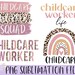 Childcare Worker Sublimation PNG, Childcare Worker Bundle Sublimation ...