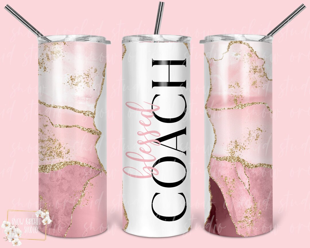 Blessed Coach 20oz Tumbler PNG, Seamless Tumbler File, Skinny Tumbler ...