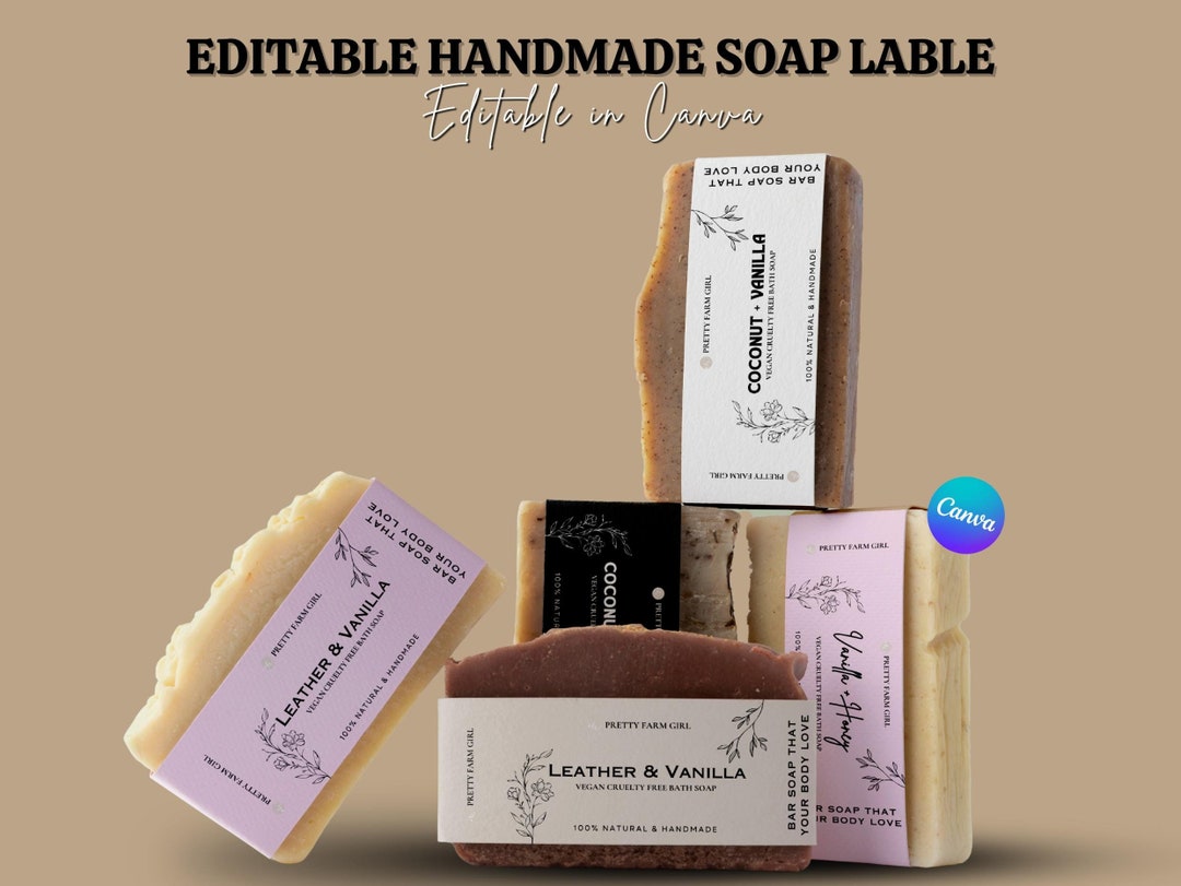 Printable Soap Label Canva Template,handmade Soap Label, Custom Soap ...