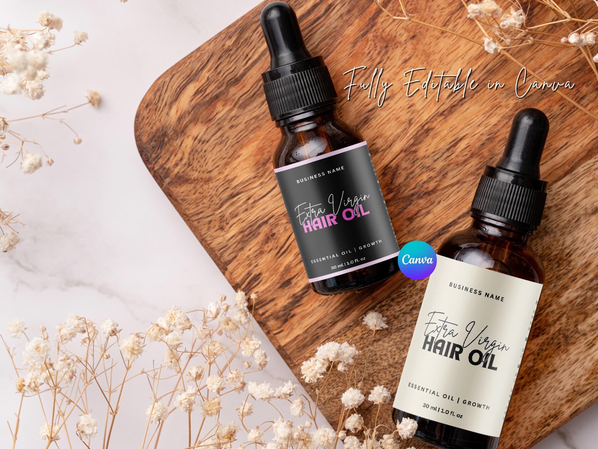 Essential Oil Bottle Label Template, Product Label, Custom Label ...