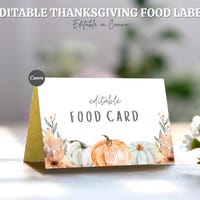Buffet Card Template, Editable Food Card, Buffet Tent Card, Buffet ...