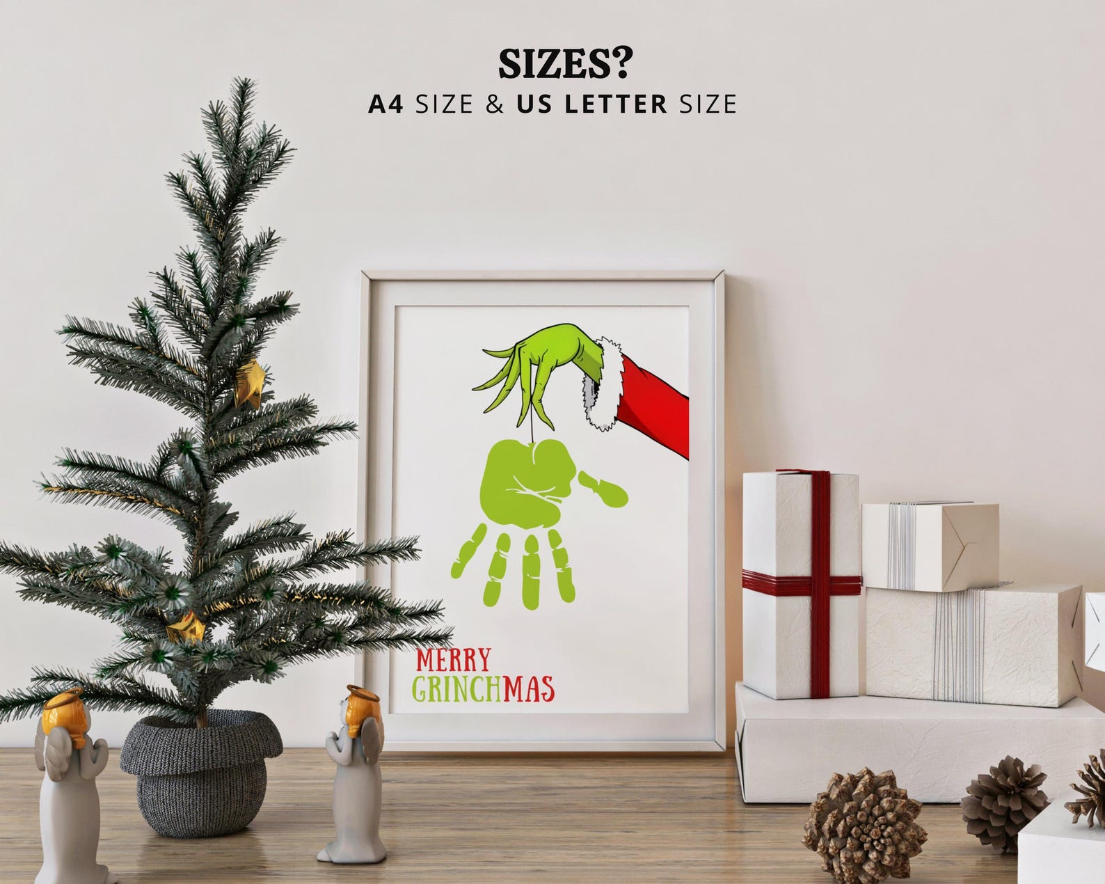 Merry Christmas Handprint Template – Christmas Handprint Craft for ...