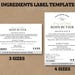 Custom Ingredient Label Template | Personalized Product Packaging ...