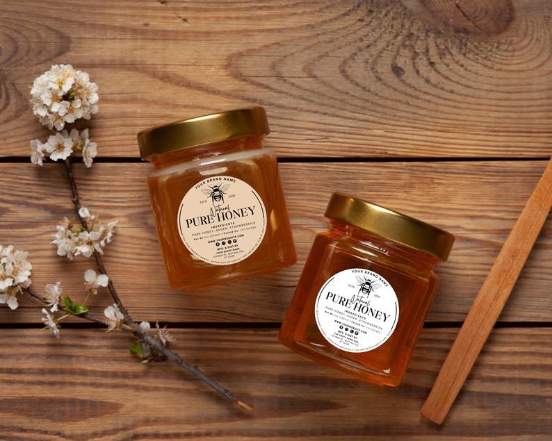 Editable Honey Labels Template | Homemade Product Label, Mason Jar ...