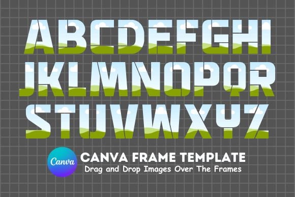 Fill Your Own Split Stencil Letters Font on CANVA Canva - Etsy