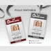 Teacher ID Card Template, Editable School Identity Badge (digital ...