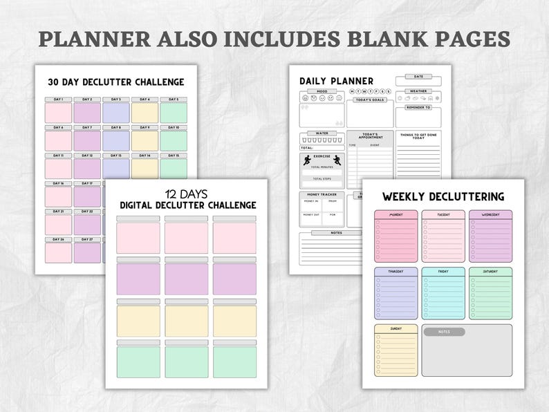 ADHD Declutter Planner | Home Organization Checklist & Workbook ...