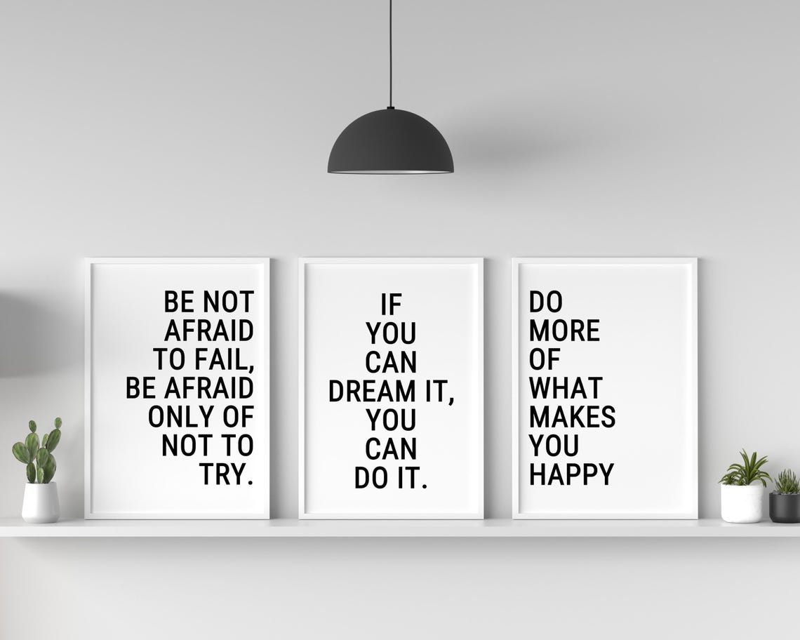 Motivational Posters Set of 6 | Printable Office Decor for Women ...