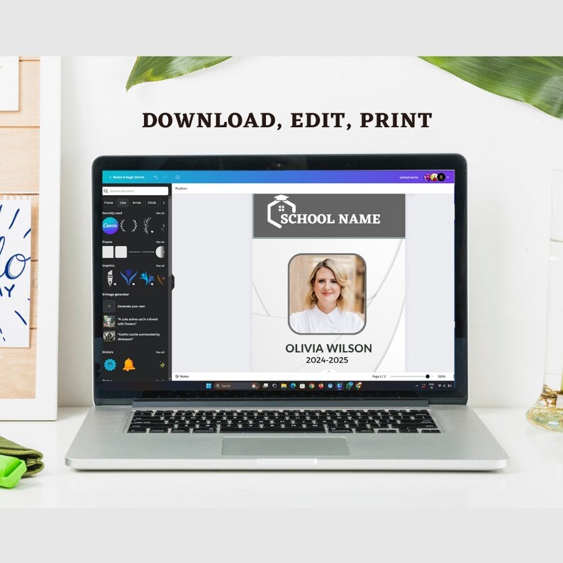 Teacher ID Card Template, School & Homeschool Identity Card, Teacher ...