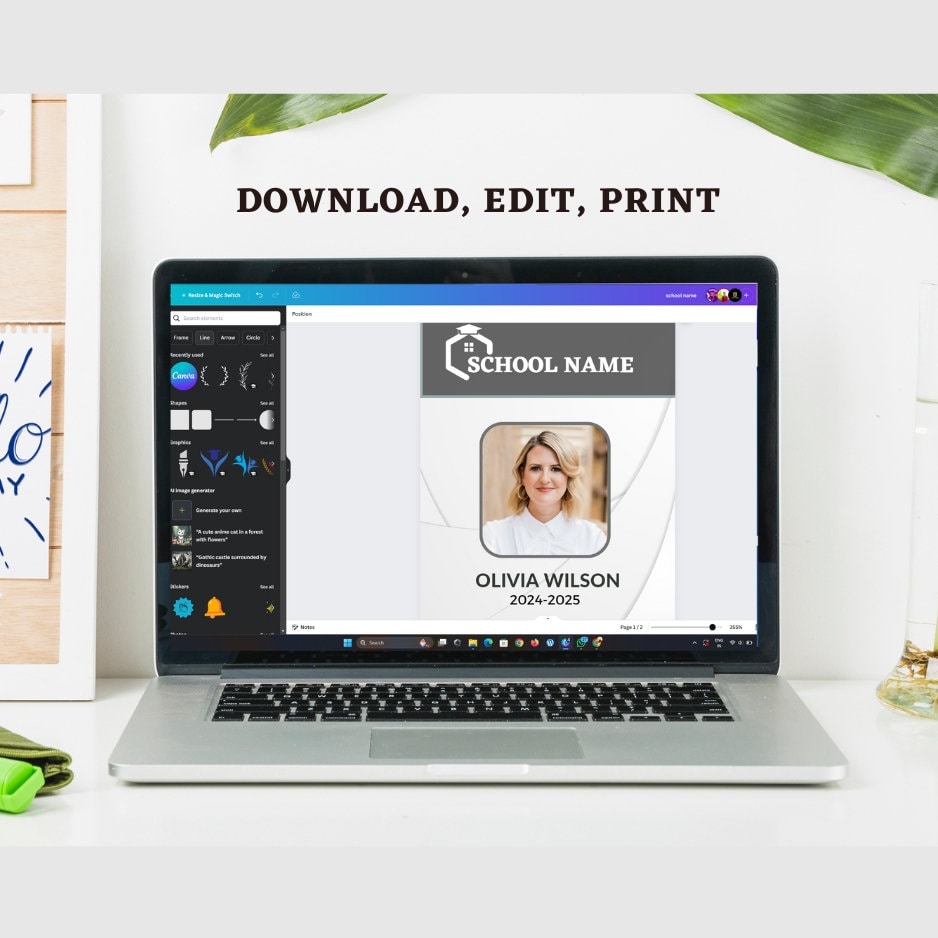 Teacher ID Card Template, School & Homeschool Identity Card, Teacher ...