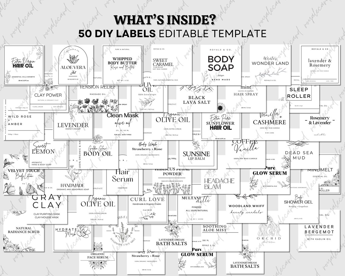 Printable DIY Product Label Templates | Customizable and Editable ...