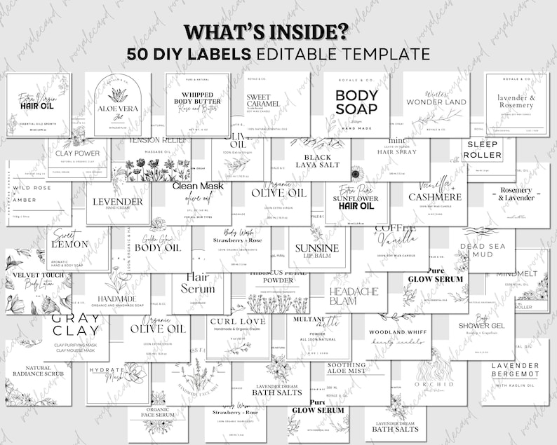 Printable DIY Product Label Templates | Customizable and Editable ...