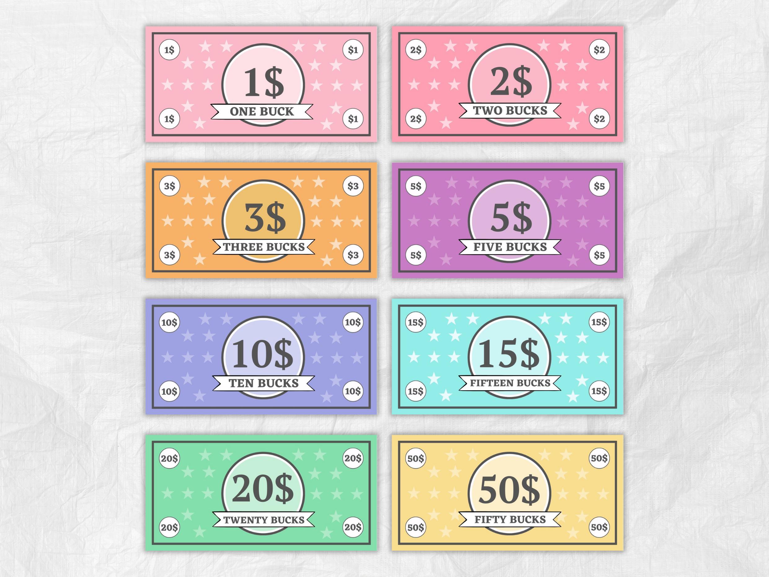 Printable Kids Reward Bucks | Editable Chore Coupons | Mom Bucks & Good ...