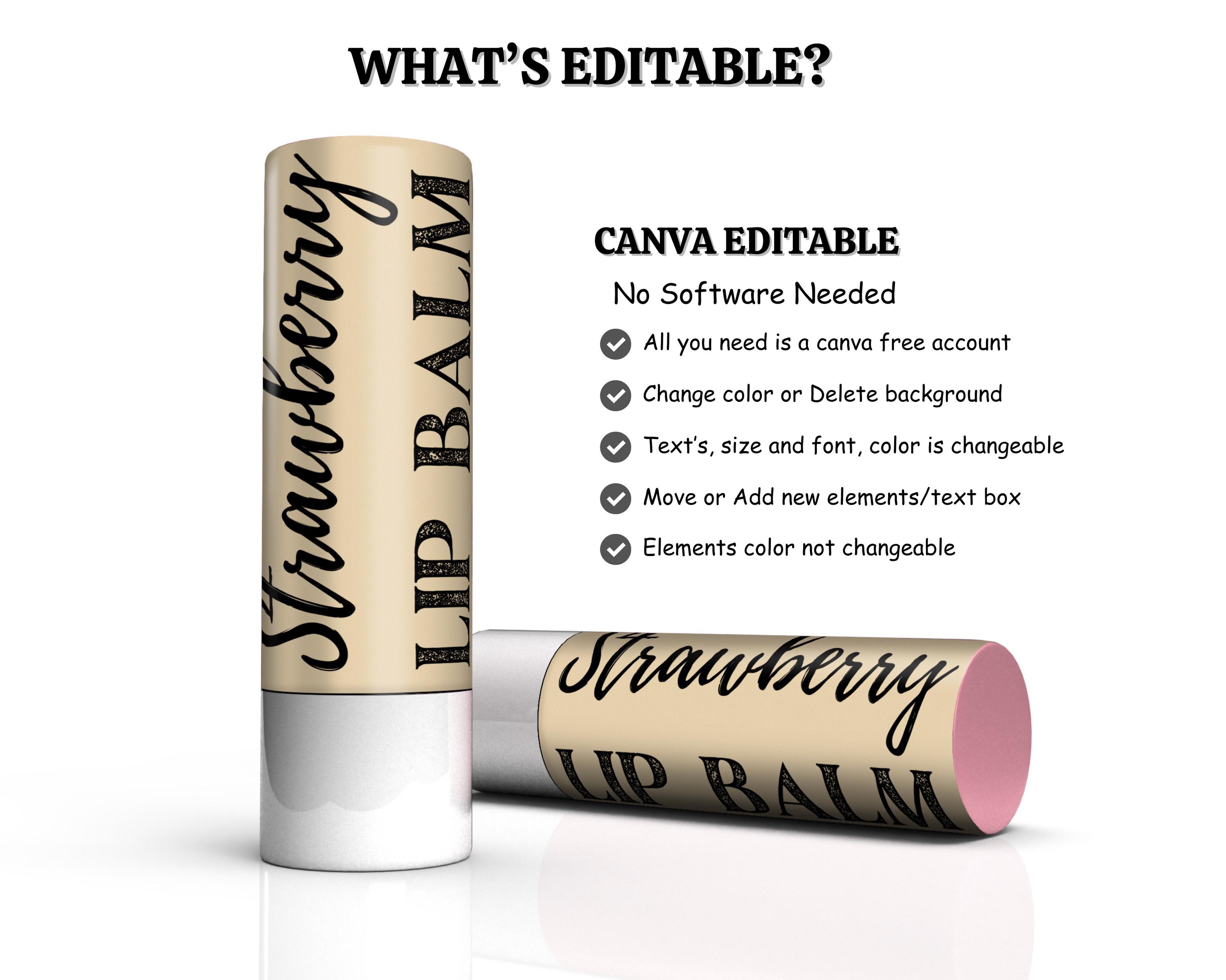 Editable Lip Balm Label | Simple Bee Design | Customize Online With ...