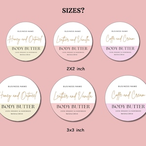Body Butter Jar Label Template, Body Product Skincare Label , Printable ...