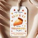 Teacher Appreciation Gift Tag, Thankful + Blessed Fall Thanksgiving ...