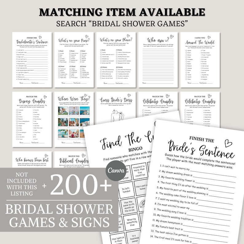 Wedding Shower Over Under Game | Printable Bridal Shower Trivia ...