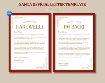 Elf Letter Printable Set | Christmas Tradition Welcome and Goodbye ...