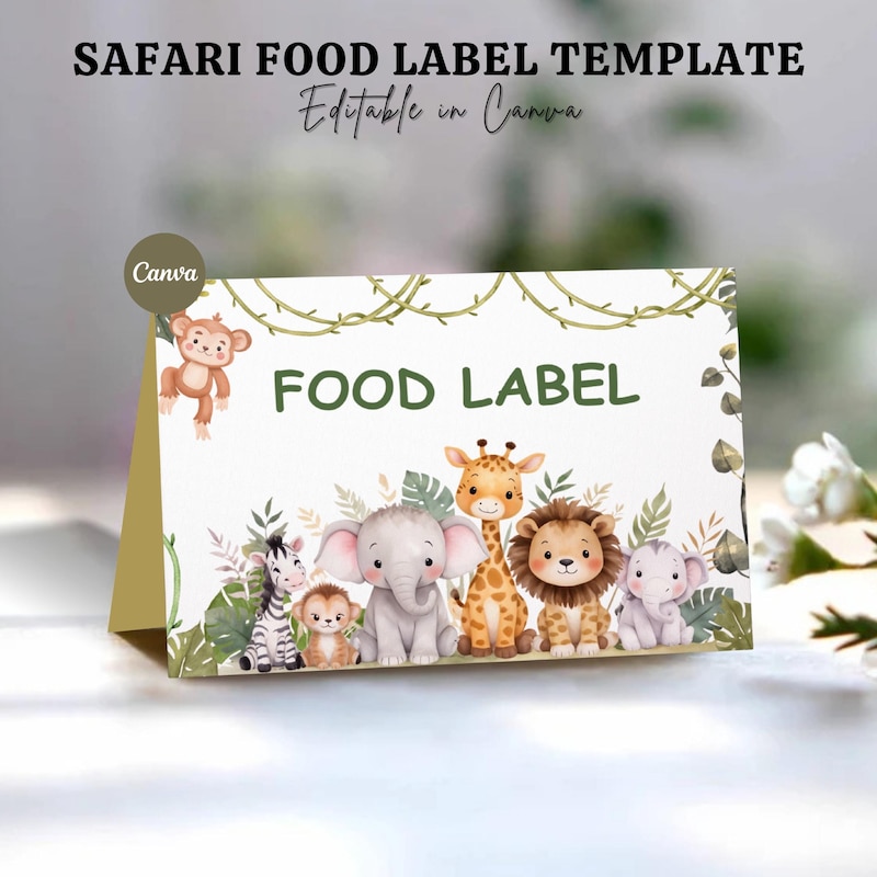 Jungle Birthday Label - Etsy