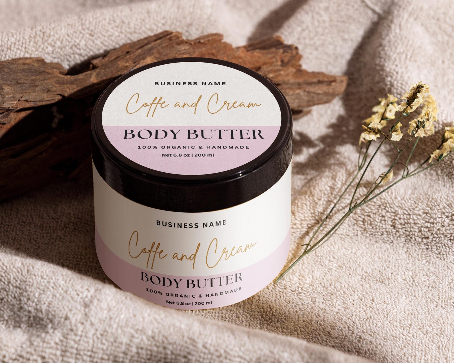 Body Butter Jar Label Template, Body Product Skincare Label , Printable ...