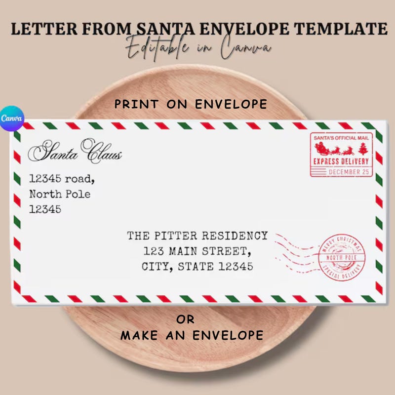 Small Letter Santa - Etsy
