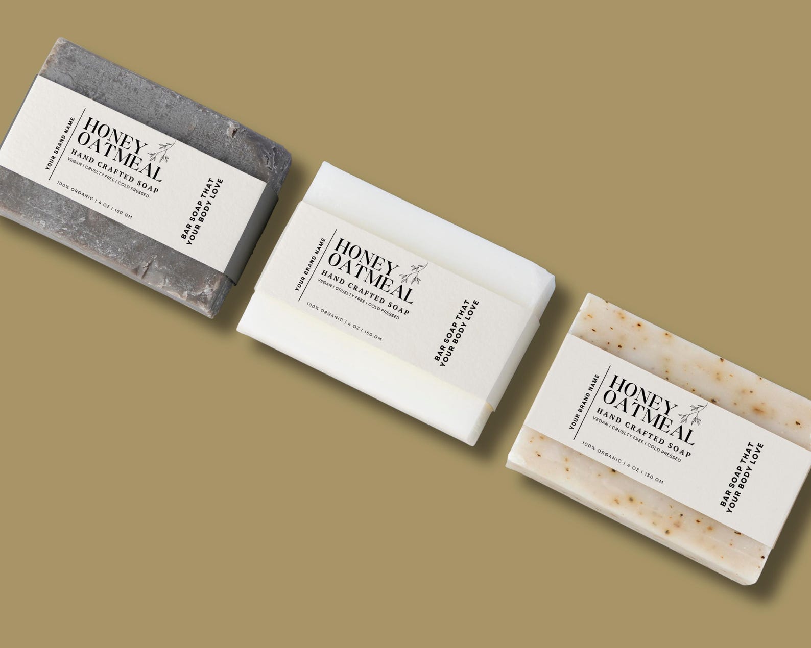 Handmade Soap Label Template | Editable Belly Band Soap Packaging for ...