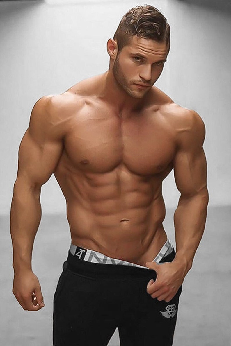 Handsome Bodybuilder Sexy Muscle Jock Hunk Hot Buff Alpha Male Etsy