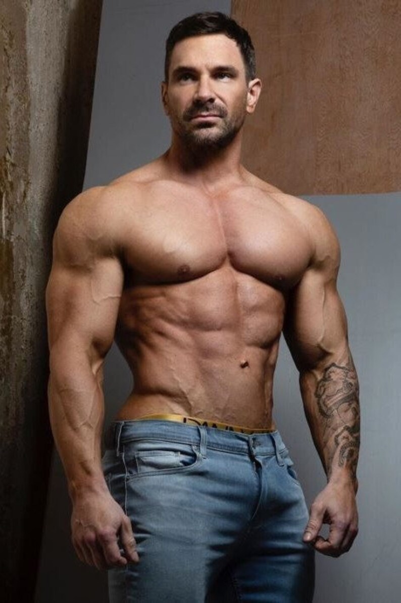 Handsome Bodybuilder Sexy Muscle Jock Hunk Hot Buff Alpha Male Man 4x6 ...