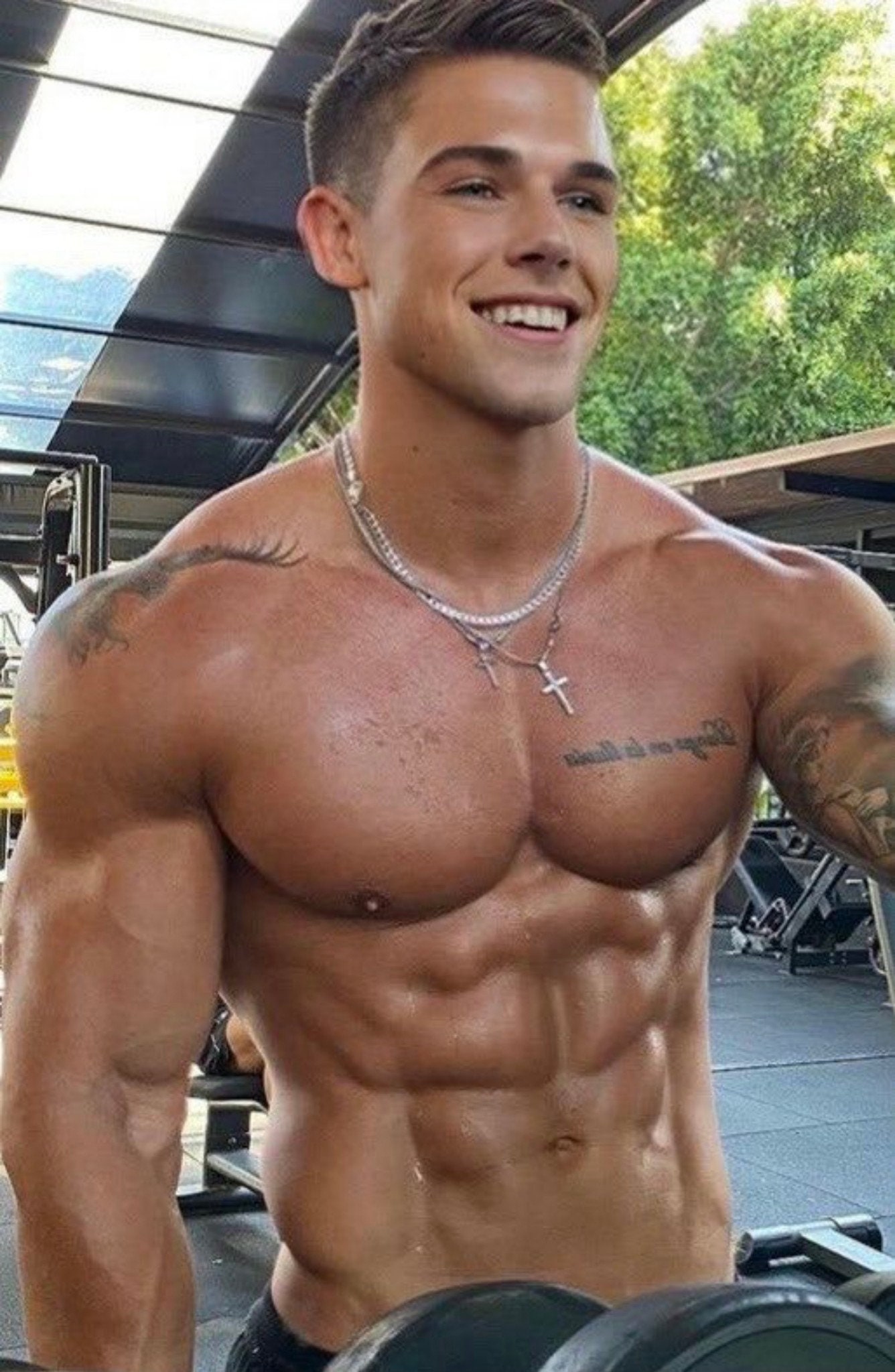 Handsome Bodybuilder Sexy Muscle Jock Hunk Hot Buff Alpha Male Man 4x6 Glossy Photo Poster Print
