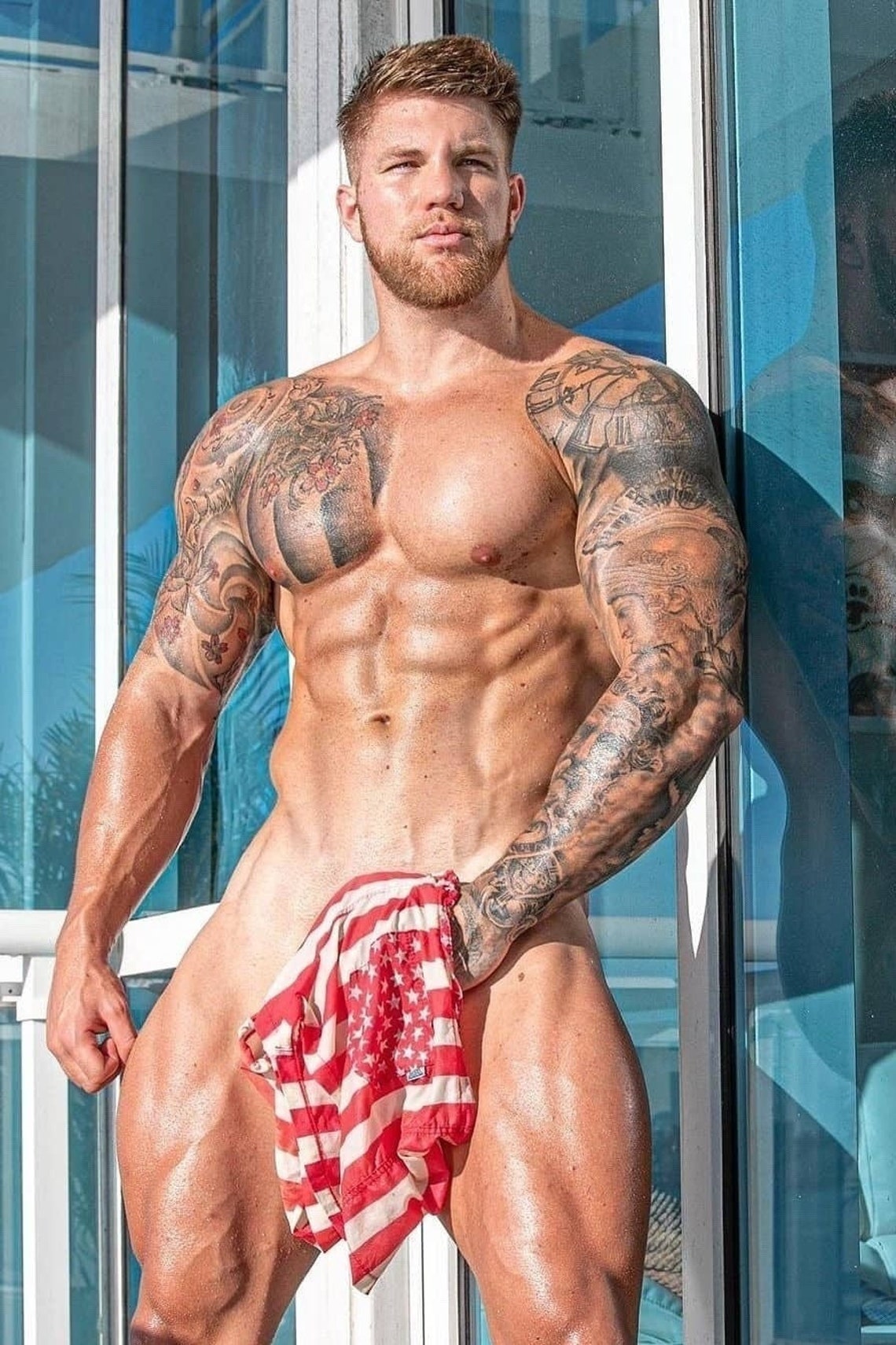 Handsome Bodybuilder Sexy Muscle Jock Hunk Hot Buff Alpha Male Man 4x6 ...