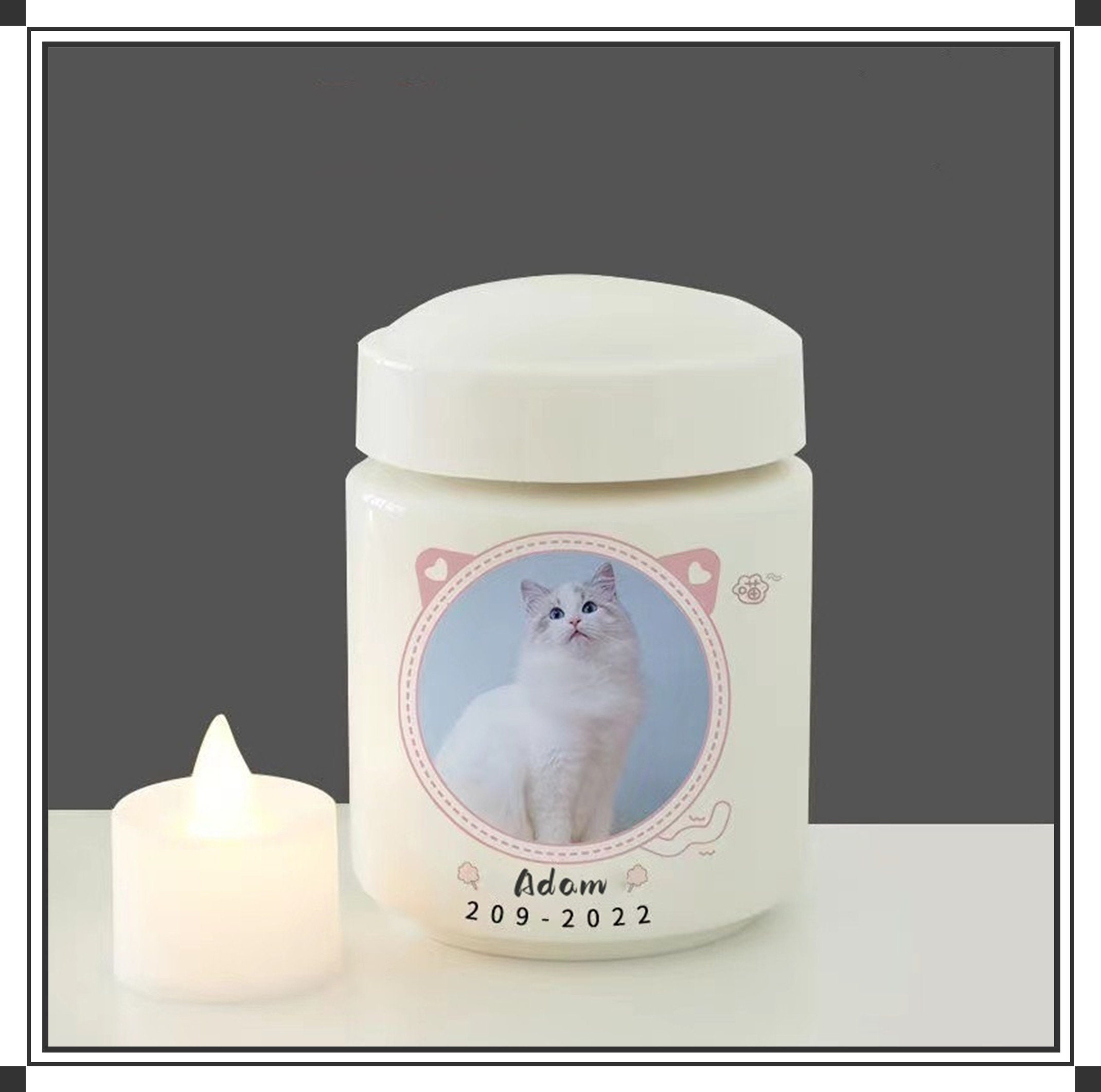 Custom Photo Cat Urn Custom Dog Urn With Photo Custom Pet - Etsy