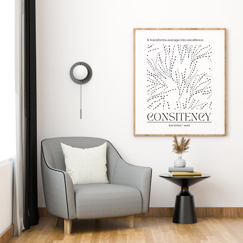 CONSISTENCY DEFINITION Printable Wall Art Decor, Printable Wall Art ...